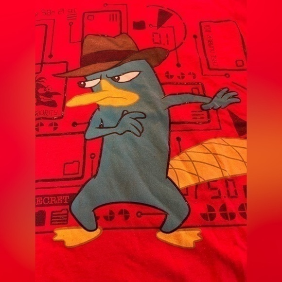 Disney | Shirts & Tops | Vintage Phineas And Ferb Tee Shirt Wperry The ...